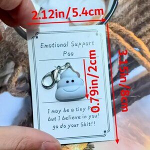 Accessories | Emotional Support Poo Keychain Blue Light Beige Available ...